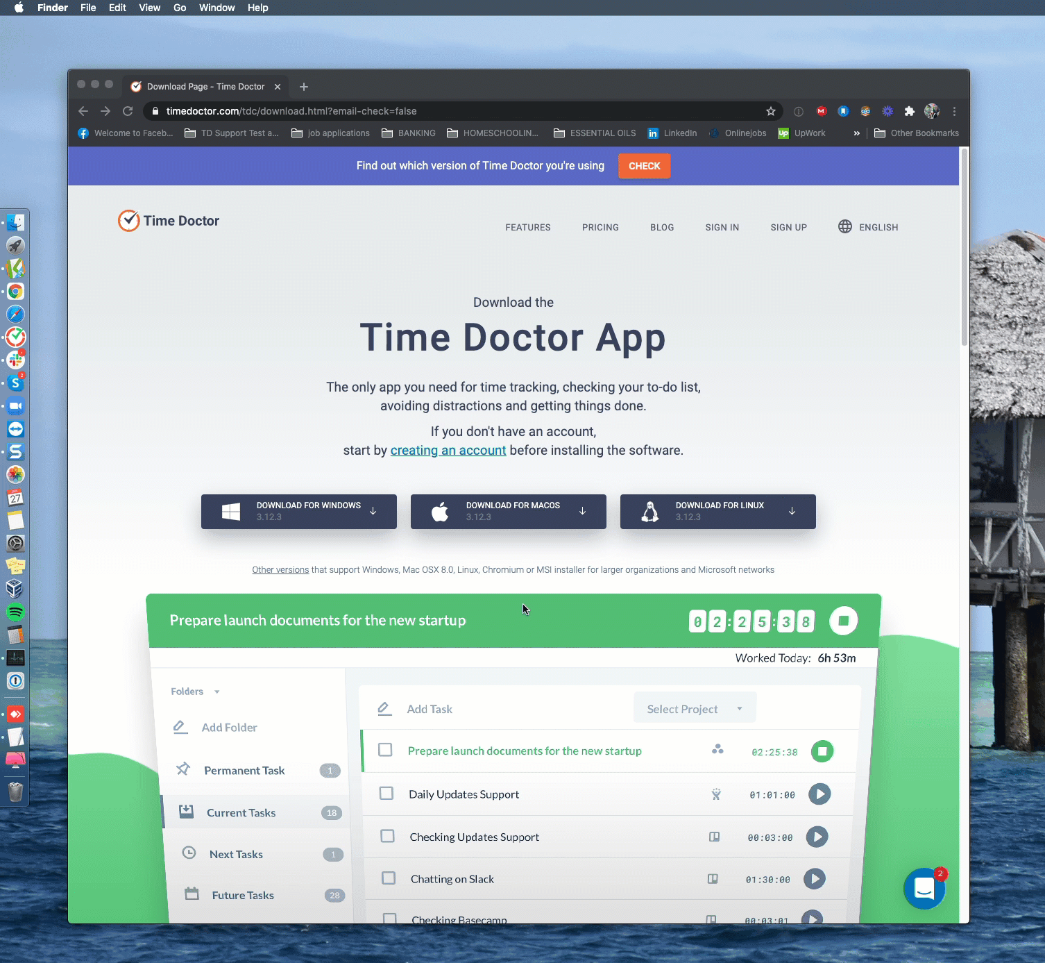 Installing Time Doctor on Mac OS X
